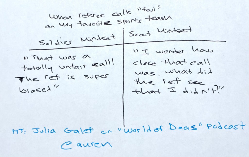 Soldier vs Scout mindset - Summation by Auren Hoffman